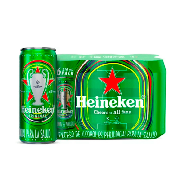 Cerveza lata 310 ml 6 pack Heineken - Club Sams VE